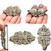 Original 1920s/30s Art Deco Marcasite Diamanté Duo Brooch Dress Clips ...