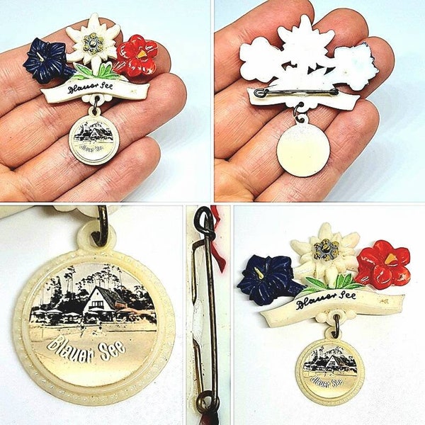 Plastic Edelweiss Brooch - Etsy
