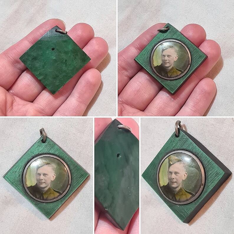 Original 1940s World War Two WW2 Green Celluloid Sweetheart - Etsy