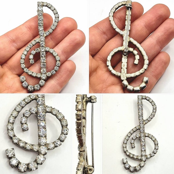 Treble Clef Brooch - Etsy UK