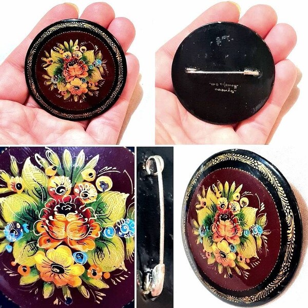 Russian Hand Painted Jewelry - Etsy
