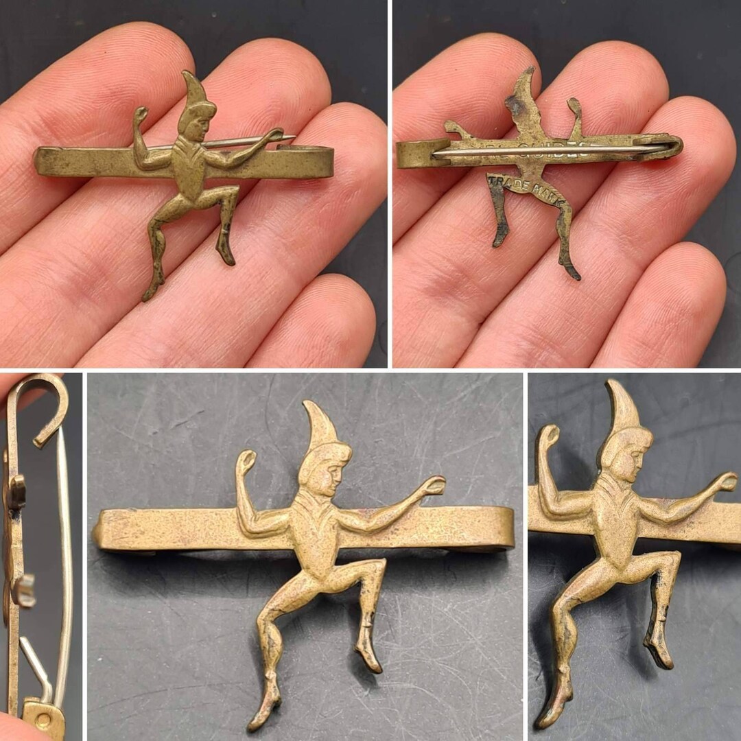 Original 1930s/40s Girl Guides Dancing Pixie Promise Sprite Gold Tone ...