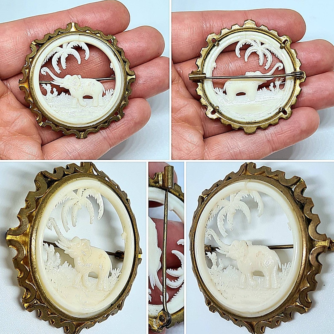 Original and RARE 1930s Early Plastic Carved Celluloid French Depose ...