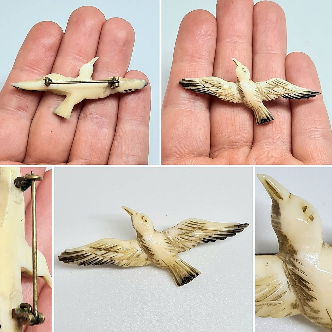 Original 1930s/40s Early Plastic Carved Celluloid Seagull - Etsy