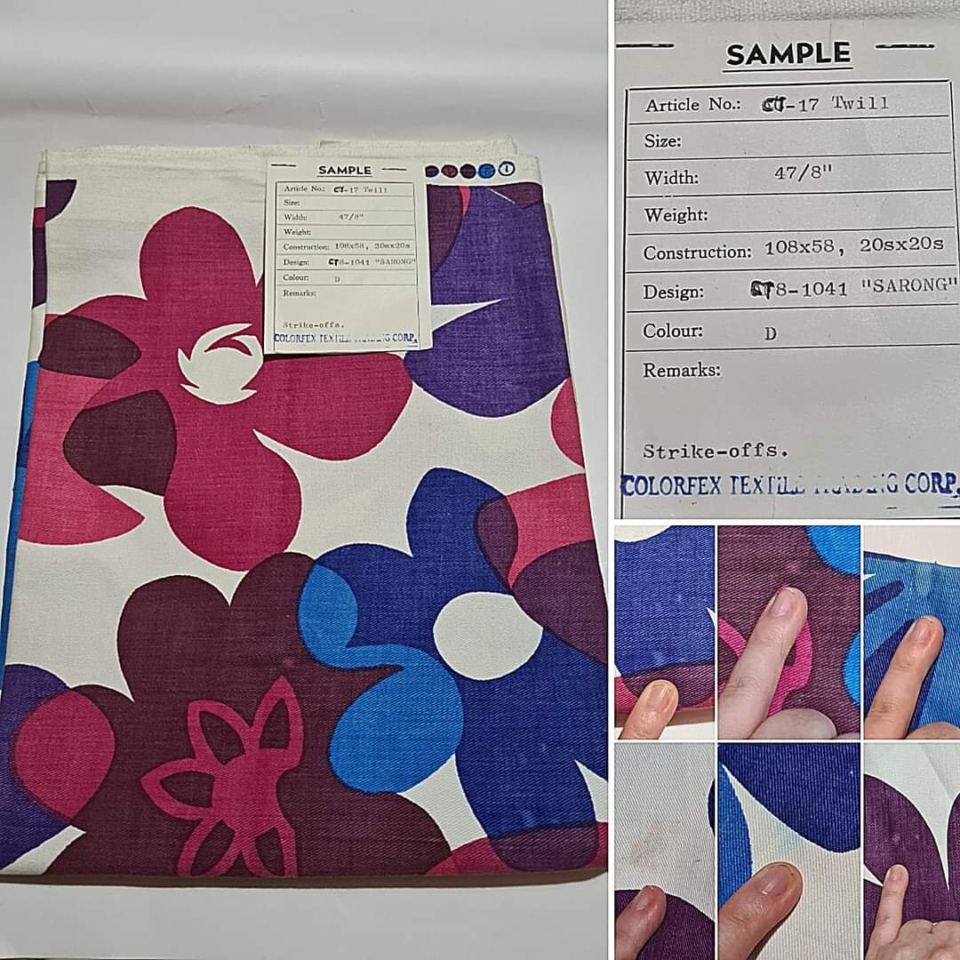 Original 1960s Cotton Twill Fabric by Heals - Etsy