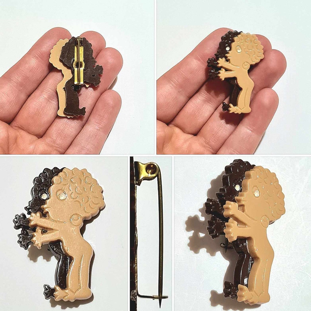 Original 1940s/50s Early Plastic Carved/moulded Celluloid Two Figure ...