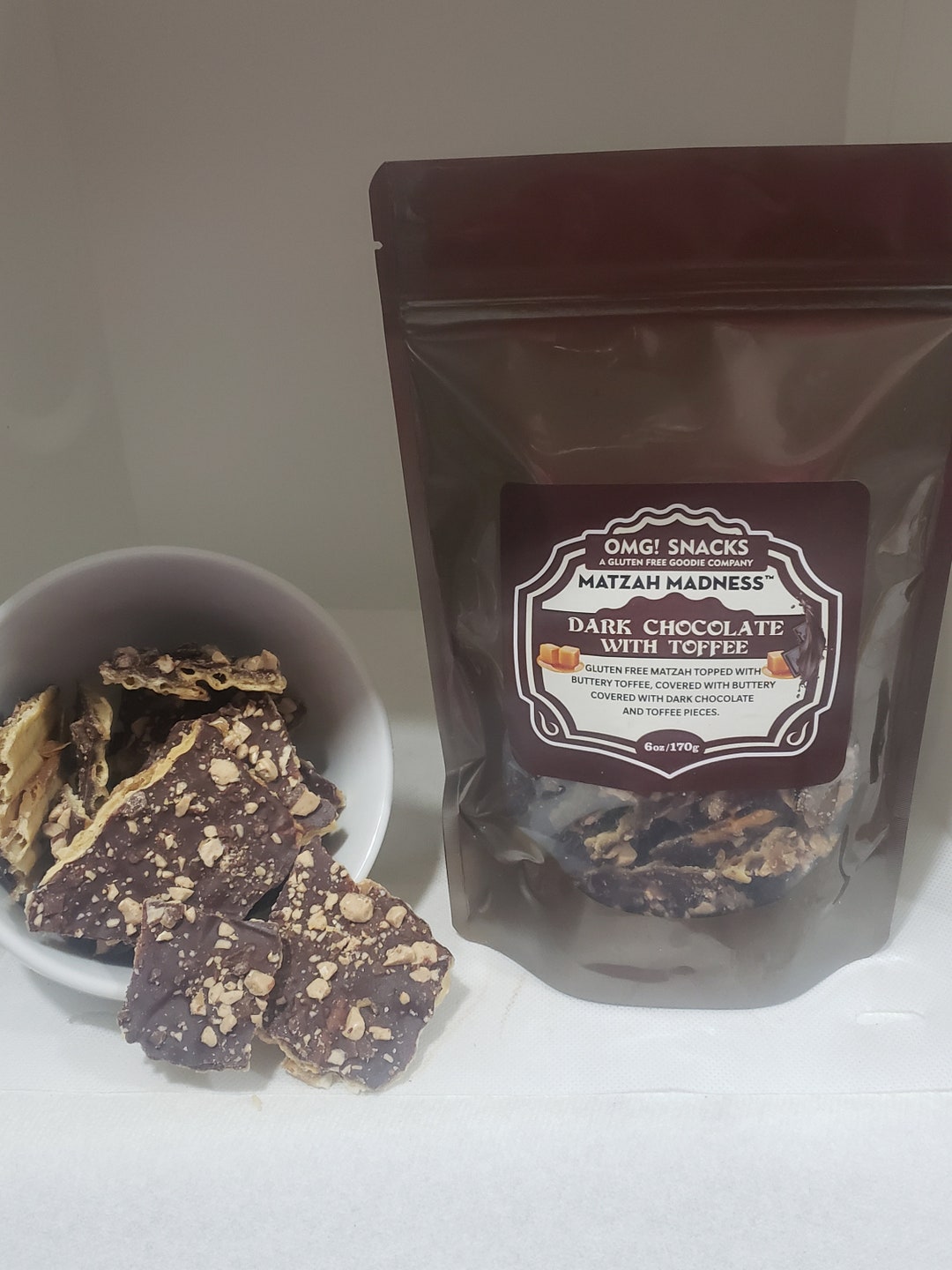 Matzah Madness® Dark Chocolate With Toffee - Etsy