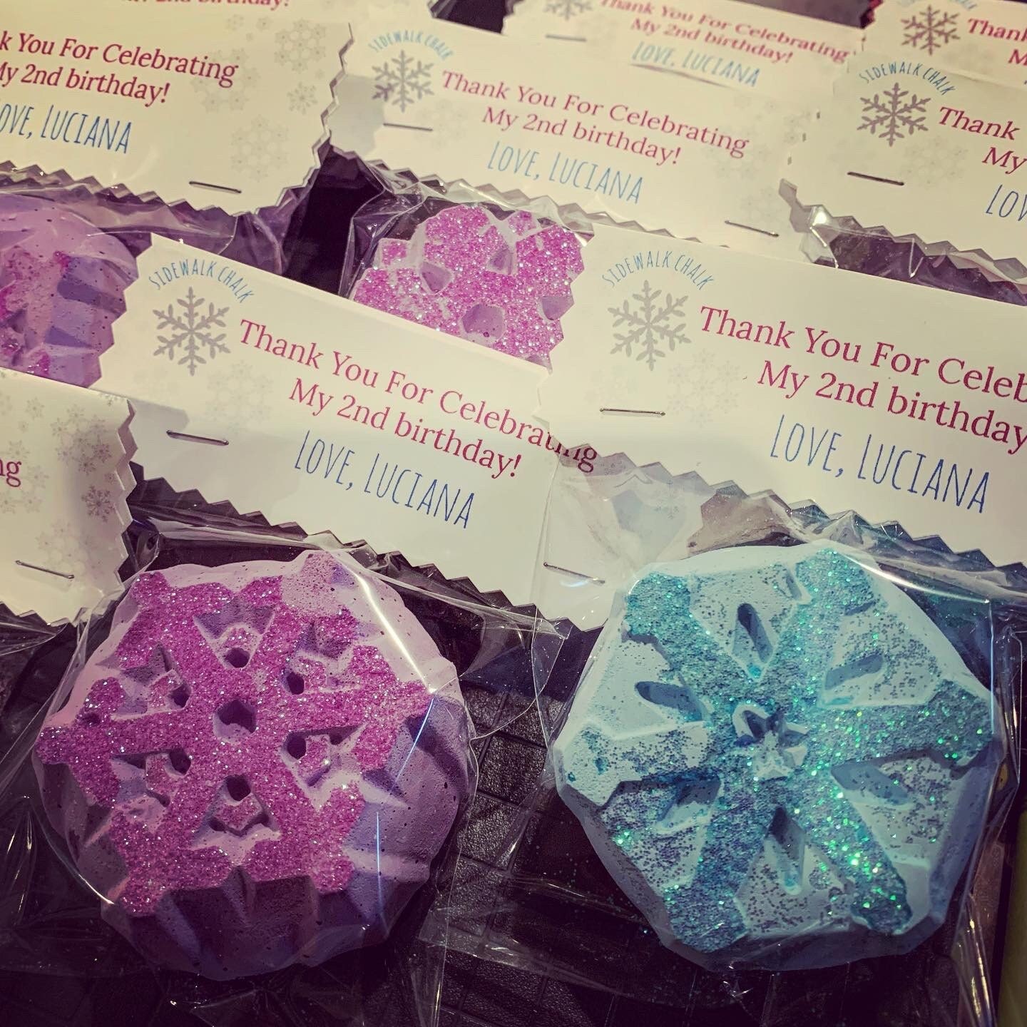 Sparkly JUMBO Snowflake Favors Frozen Party Sidewalk Chalk | Etsy