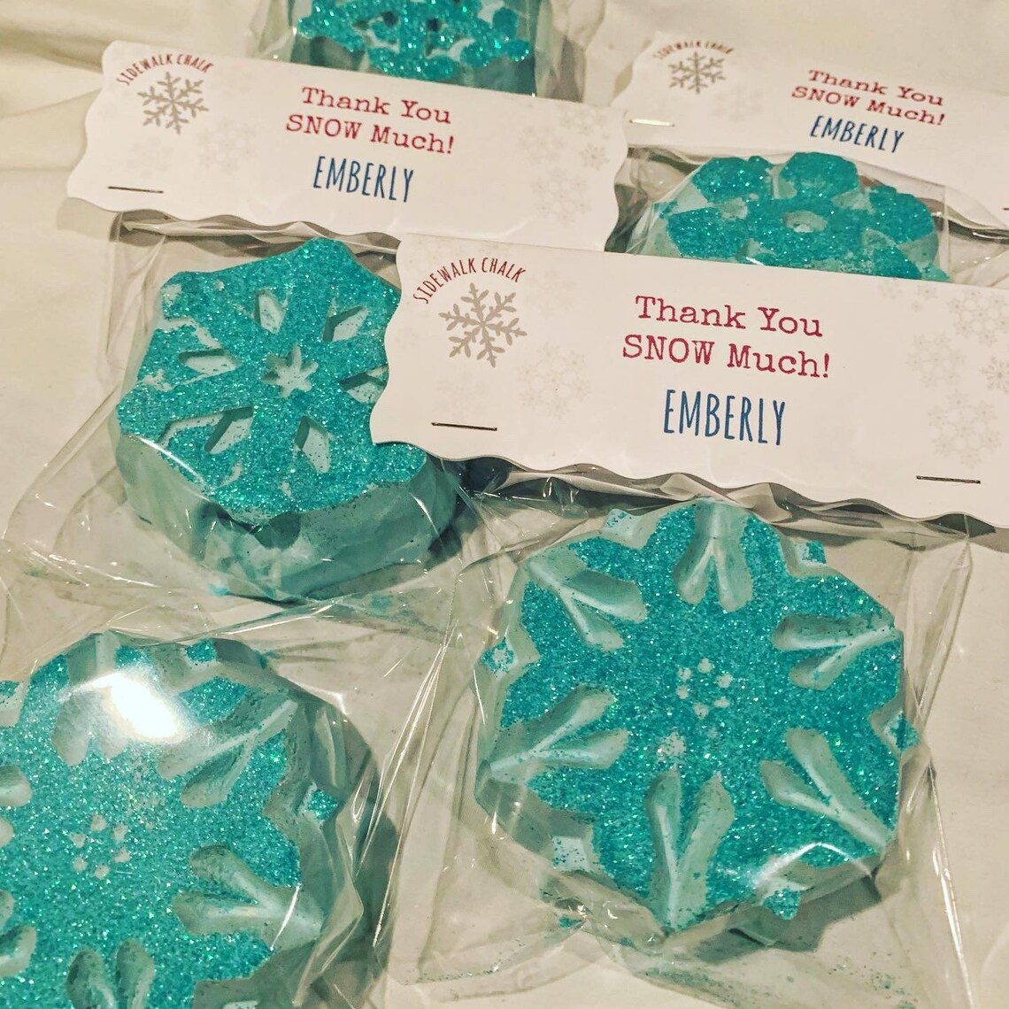 Sparkly JUMBO Snowflake Favors Frozen Party Sidewalk Chalk - Etsy