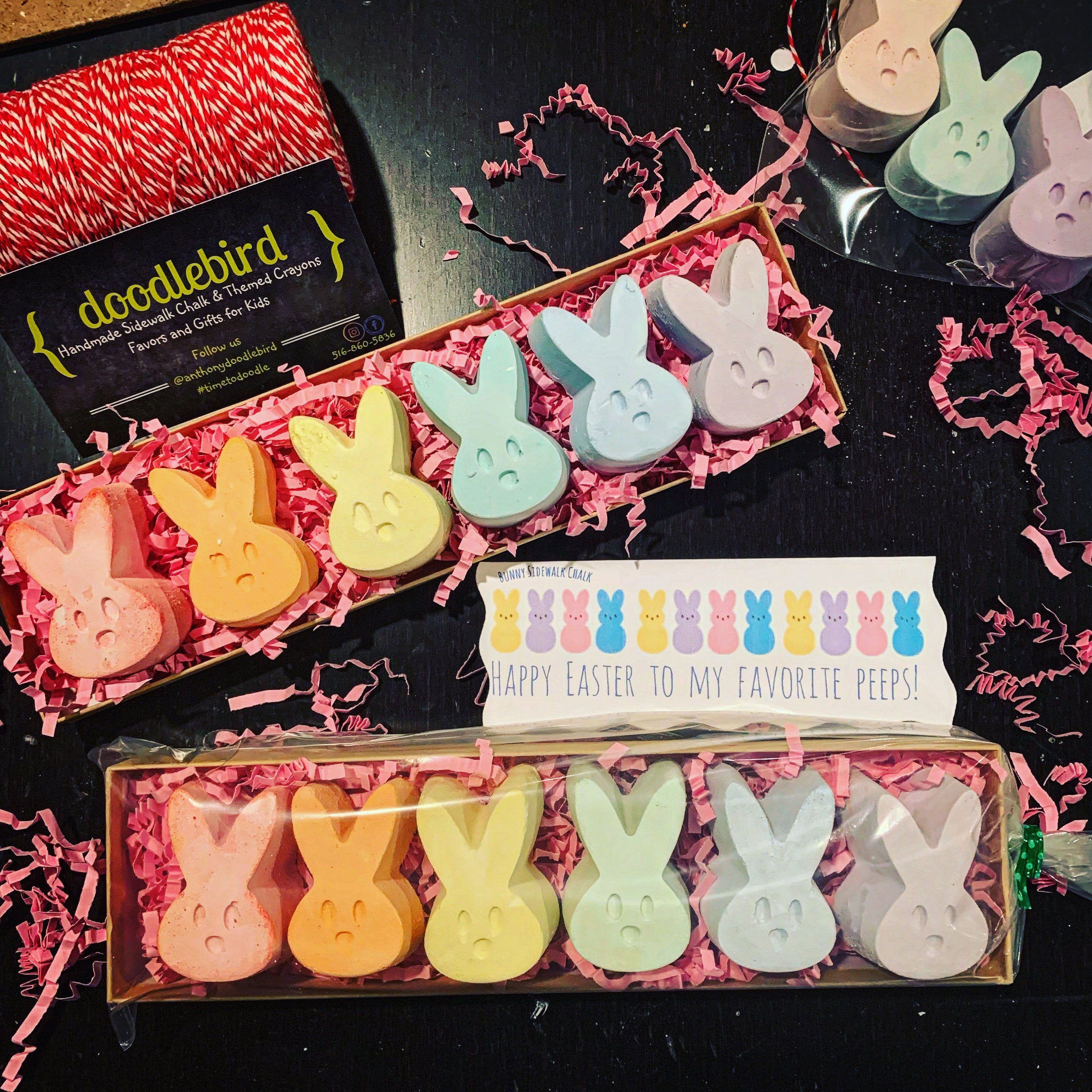 Rainbow Peeps Sidewalk Chalk Easter Basket Gift Easter Basket Filler ...