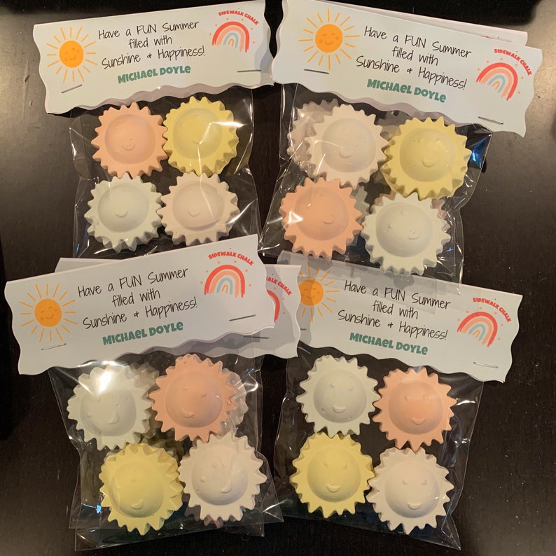 Sun Sidewalk Chalk Party Favors End of Year Class Gifts | Etsy