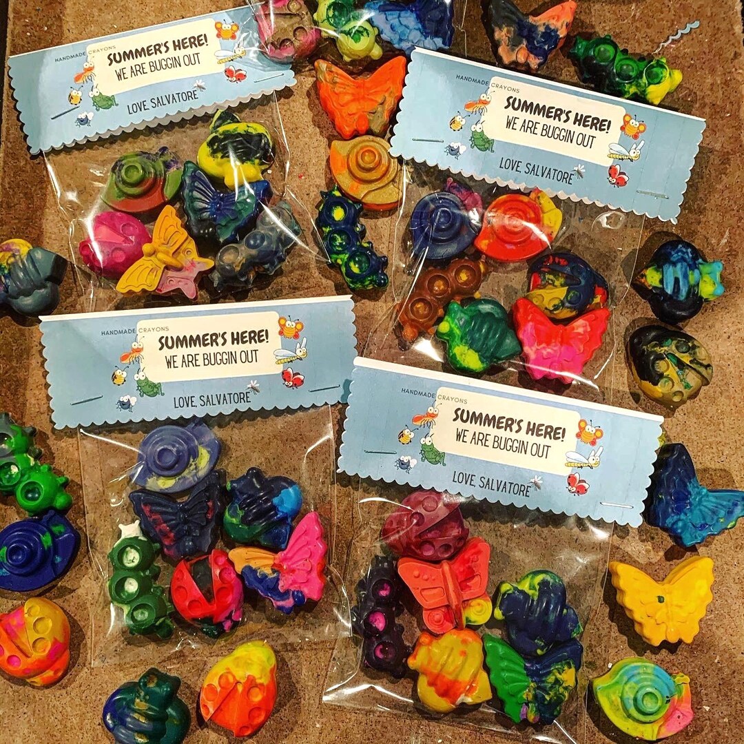 Insect Crayons End of Year Favors for Class: Bug Theme, Personalized ...
