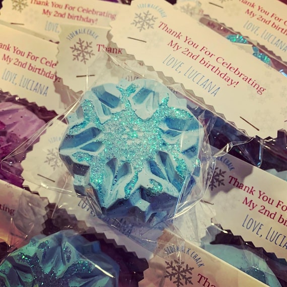 Sparkly JUMBO Snowflake Favors Frozen Party Sidewalk Chalk | Etsy