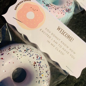 Welcome Back to School Gift From Teacher DONUT Sidewalk Chalk Class ...