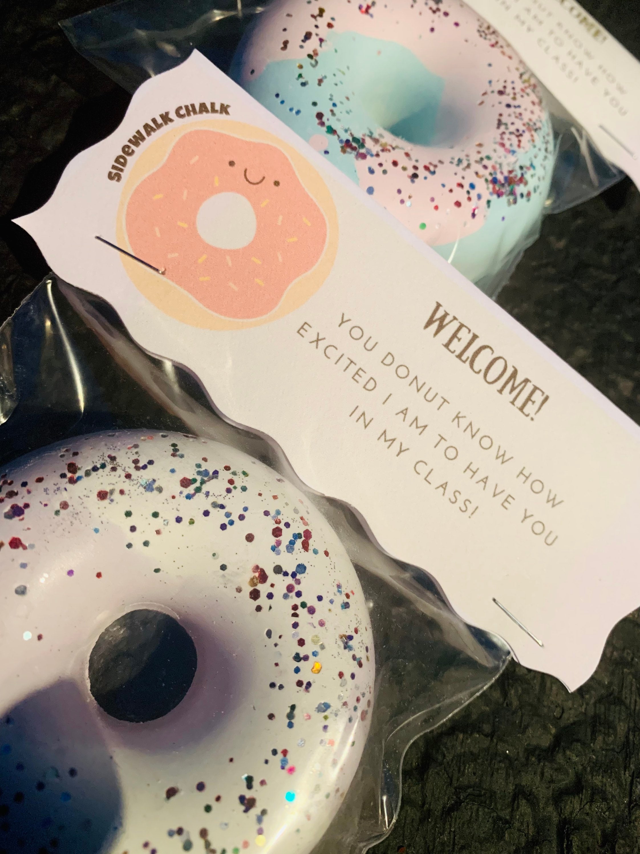 Welcome Back to School Gift From Teacher DONUT Sidewalk Chalk Class ...