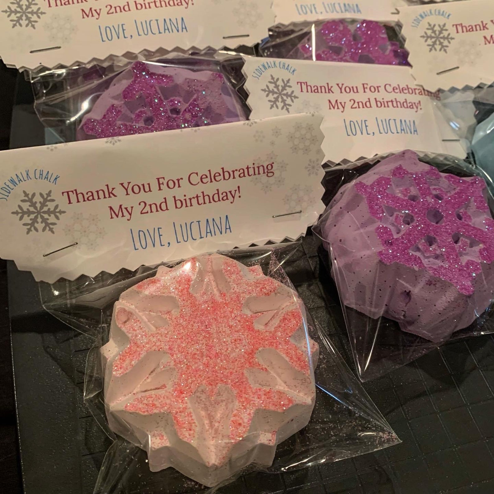 Sparkly JUMBO Snowflake Favors Frozen Party Sidewalk Chalk | Etsy