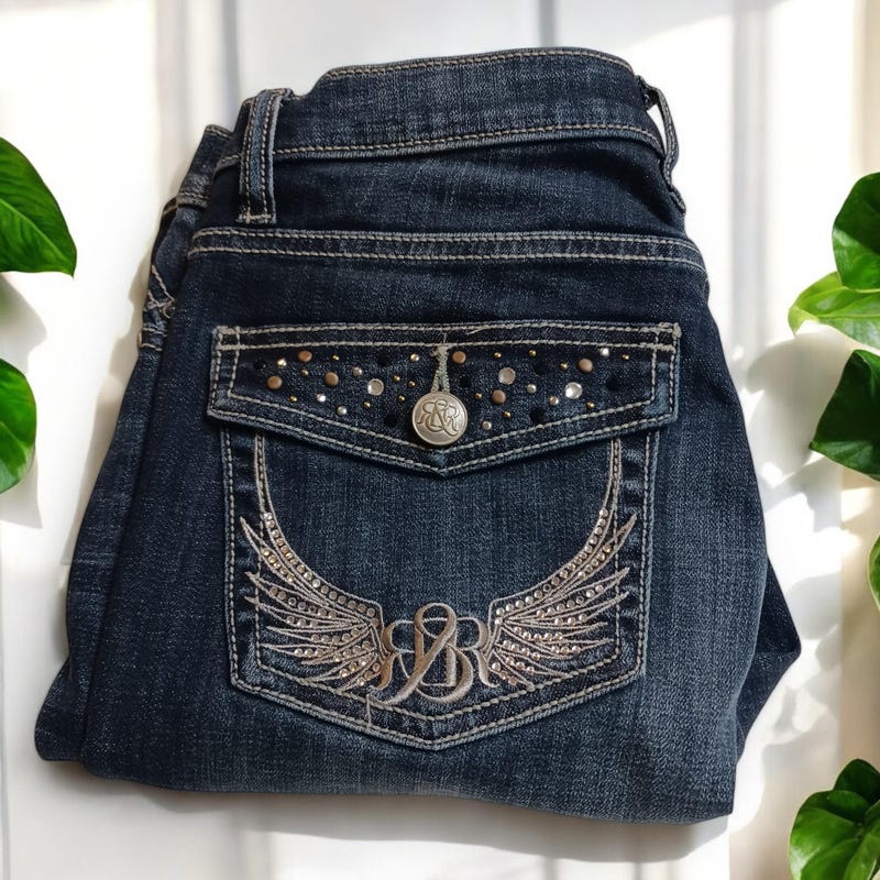 Jeans With M on Back Pocket - Etsy
