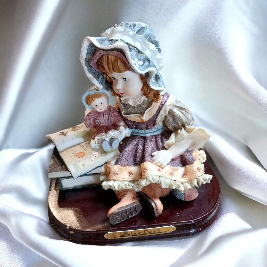 Louis Dionne Vintage Collectible Resin Figurine: Girl Reading to Her ...