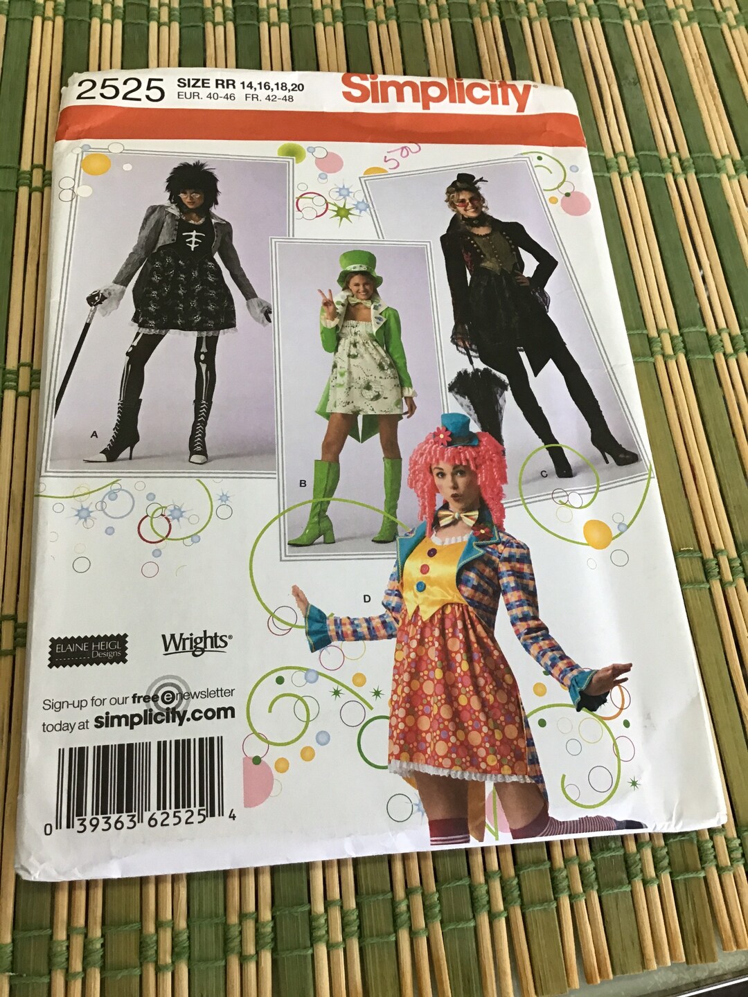Simplicity 2525 Women’s Costume Pattern Size 14-20 - Etsy