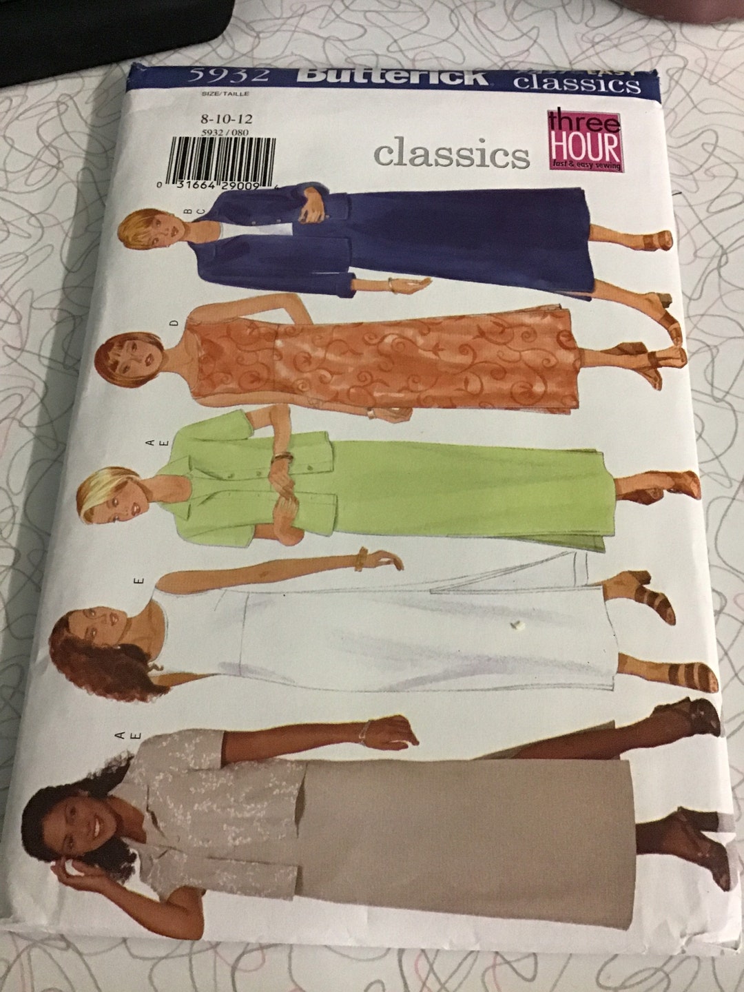 Butterick Dress Pattern 5932. Size 8-10-12 - Etsy