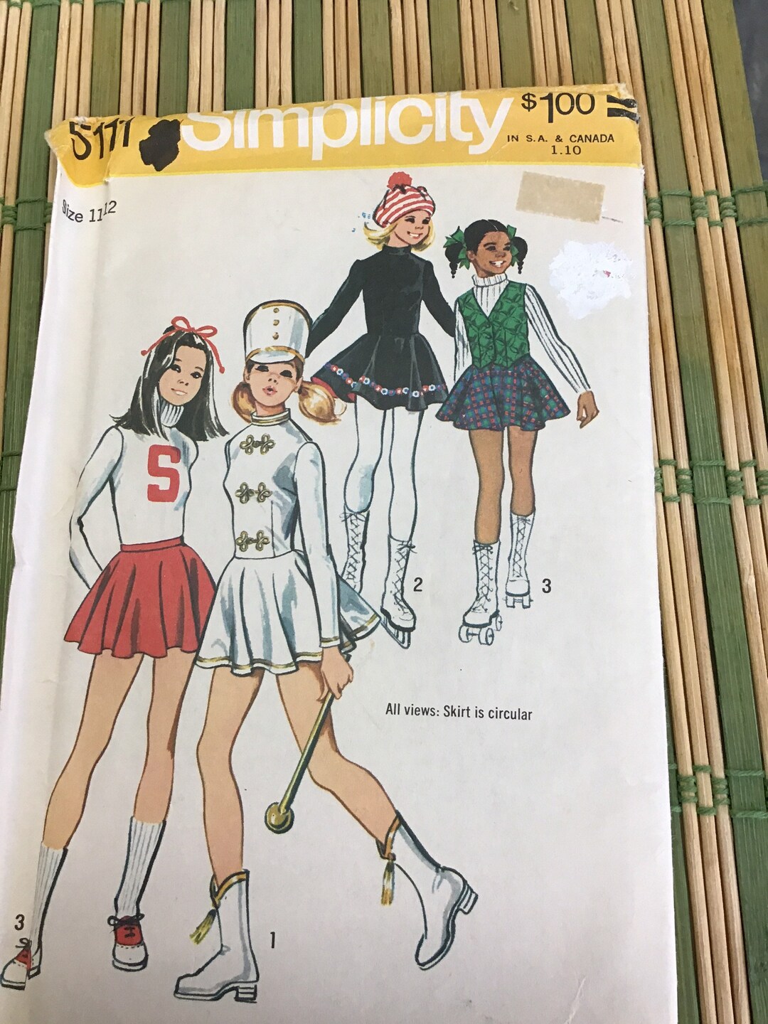 Simplicity 5111 Girls and Juniors Cheerleader and Majorette and Skater ...