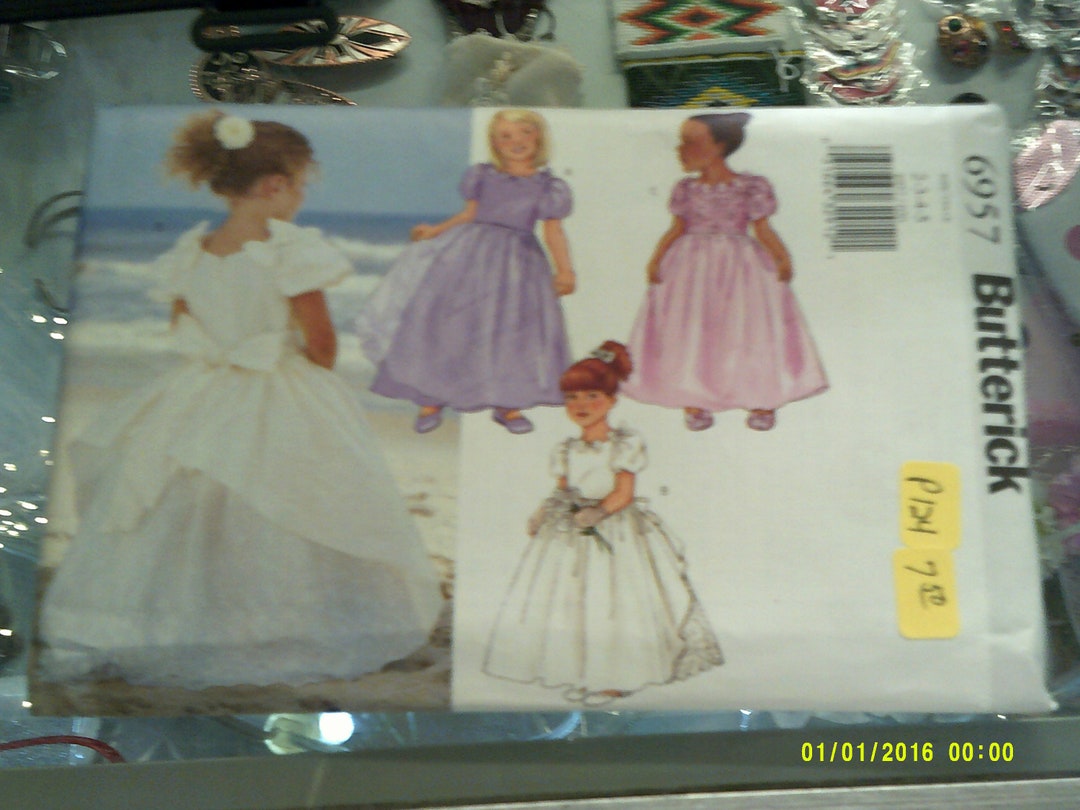Butterick Girls Ball Gown Dress Pattern 6957. Size 2-5 - Etsy