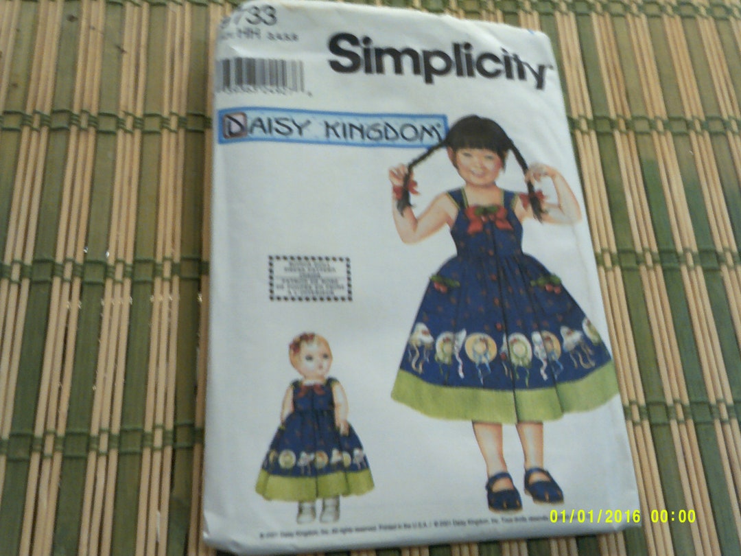 Simplicity 9733 Daisy Kingdom Girls Dress Pattern. Size 3-6 - Etsy