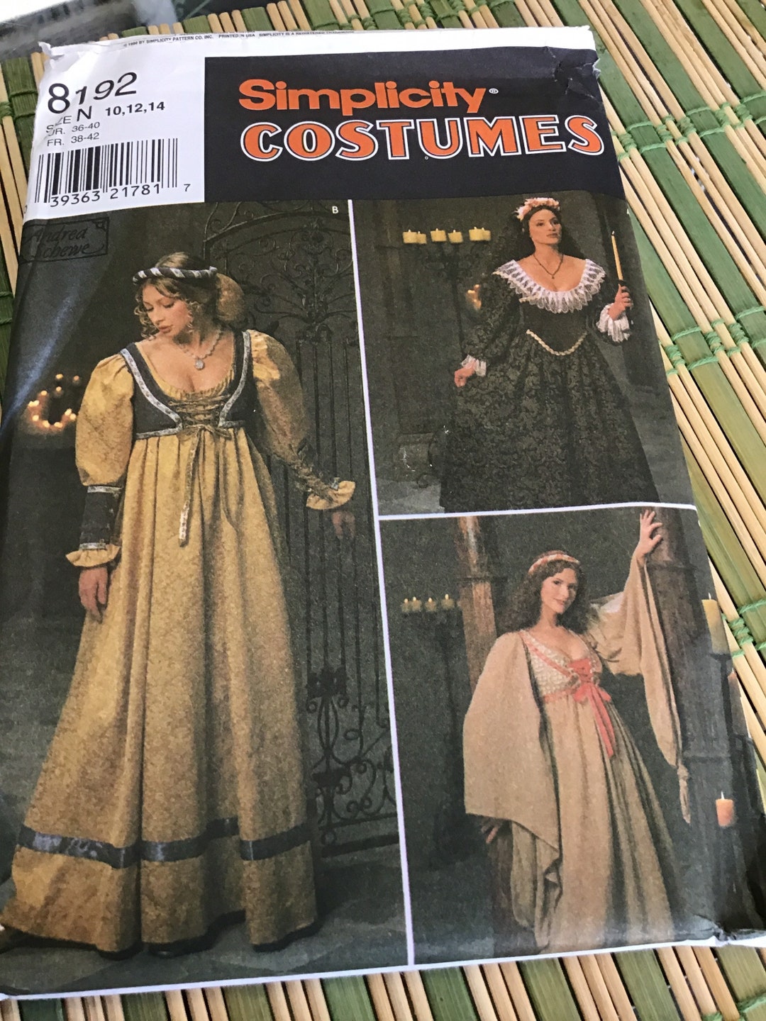 Simplicity 8192 Edwardian Costume Sewing Pattern. Size 10-14 - Etsy
