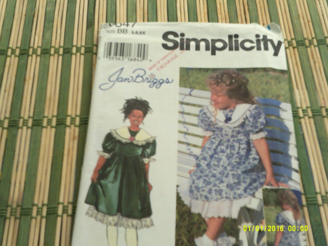 Simplicity 9647 Girls Dress Pattern. Size 5-6x - Etsy