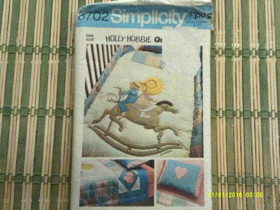 Simplicity 6702 Holly Hobbie Pillow Case and Quilt Pattern for | Etsy