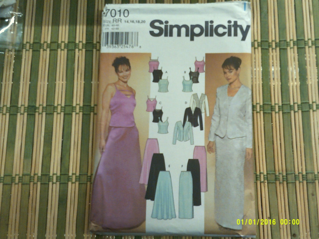 Simplicity 7010 Misses' Tops, Jackets and Flared and Slim Skirts ...