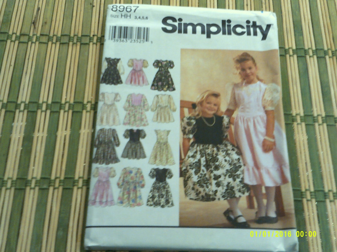 Simplicity 8967 Girls Dress Pattern. Size 3-6 - Etsy