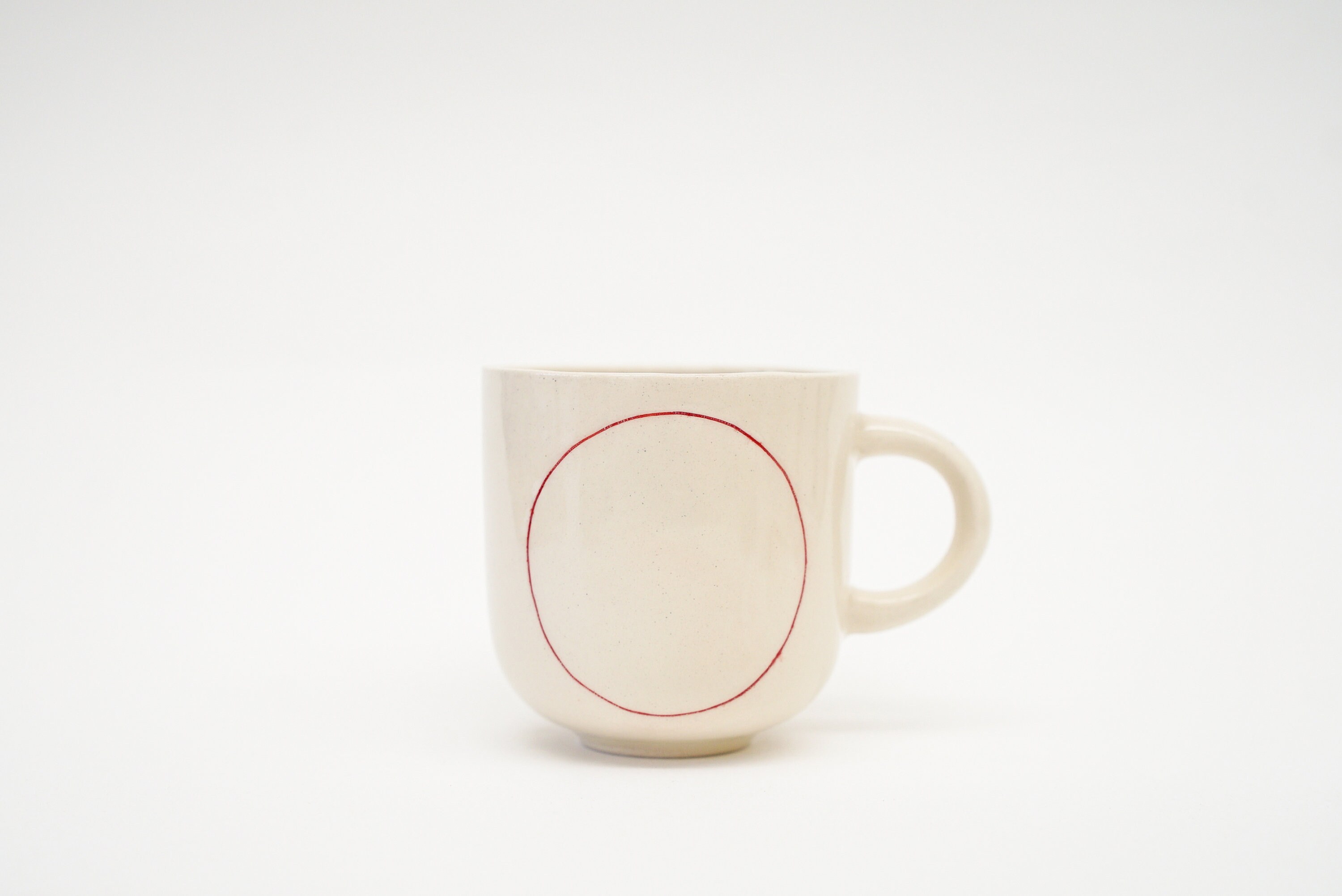 A Set of 6 Handmade Ceramic Mugs H: 3 / Circle Mugs / Coffee Cups - Etsy