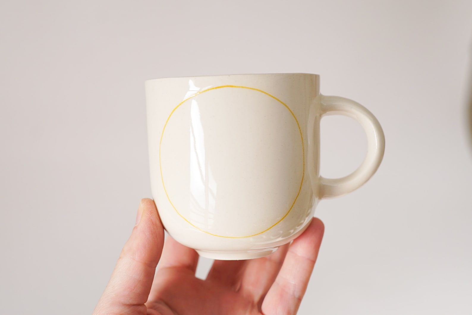 A Set of 6 Handmade Ceramic Mugs H: 3 / Circle Mugs / Coffee Cups - Etsy