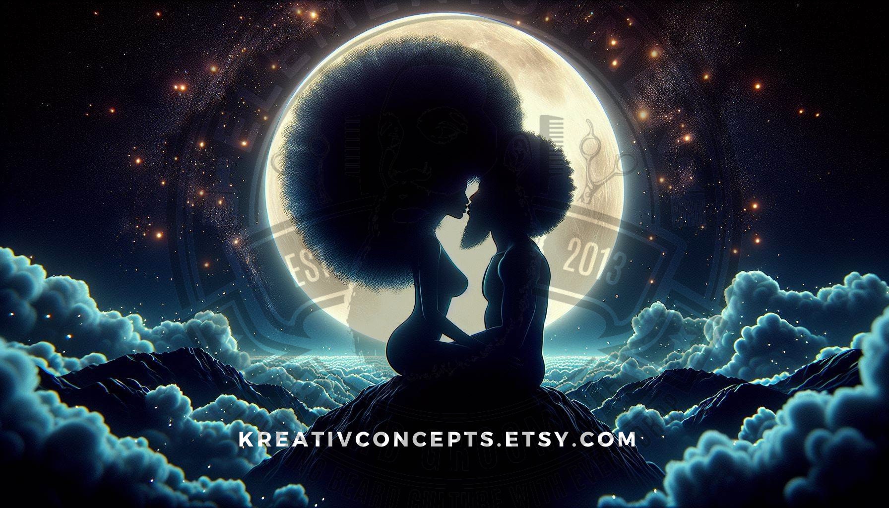 Moon Glow I Digital Art Images, AI Generated. Digital Download ...