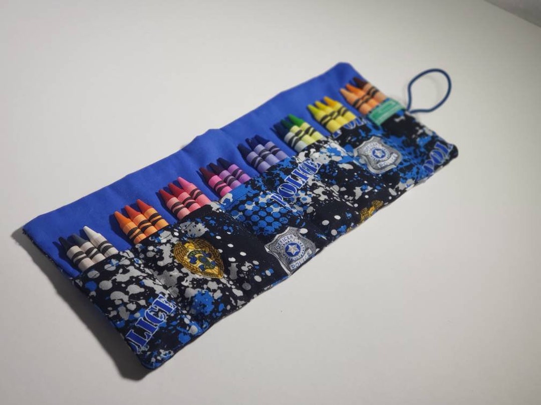 Police Gift, Crayon Roll Coloring Gift - Etsy