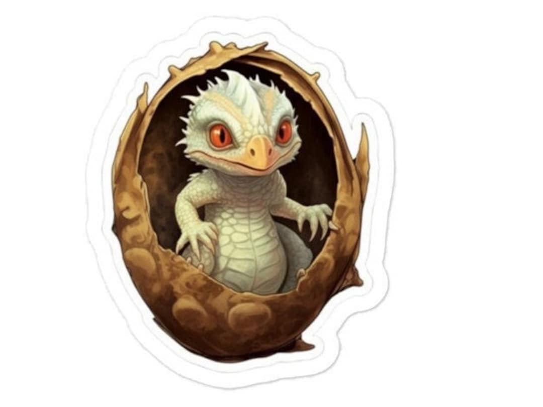 Baby Dragon Sticker, Dungeons and Dragon Sticker - Etsy