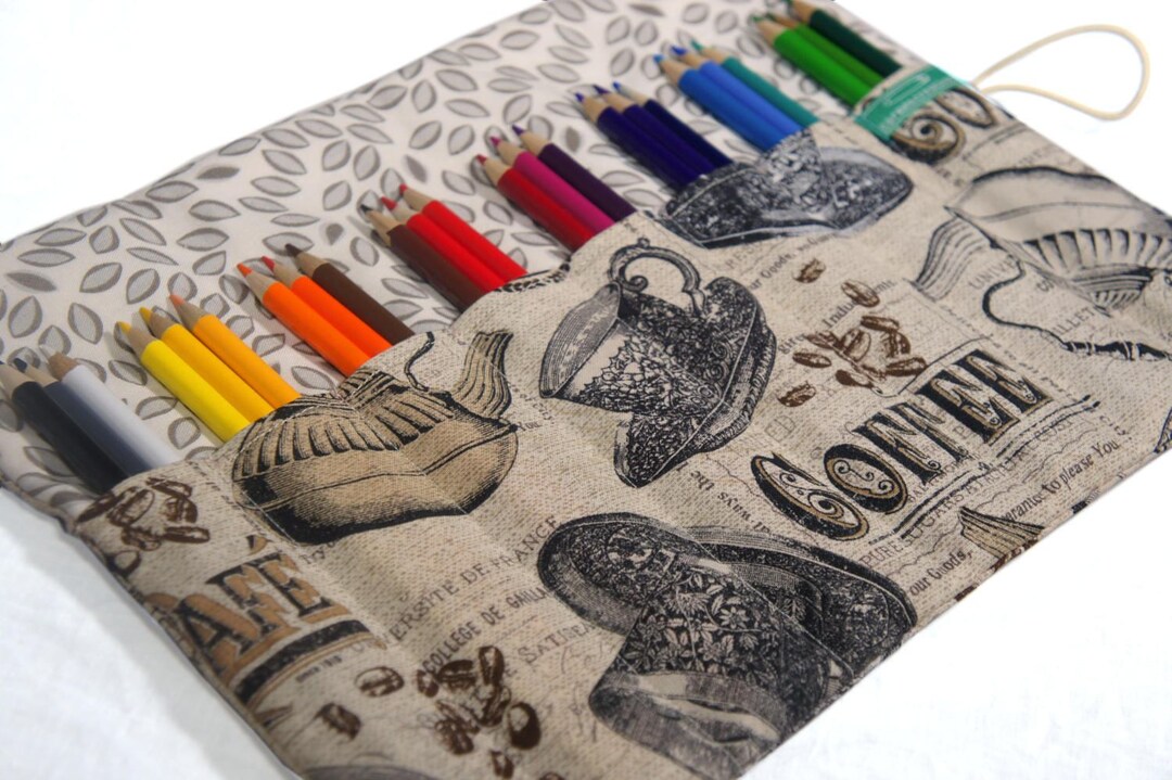 Adult Coloring Cafe Pencil Case, Coffee Lover Coloring Gift - Etsy
