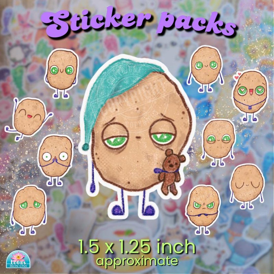 Sticker Pack / Potato Potatoes / Journaling Junk Journal Scrapbooking ...