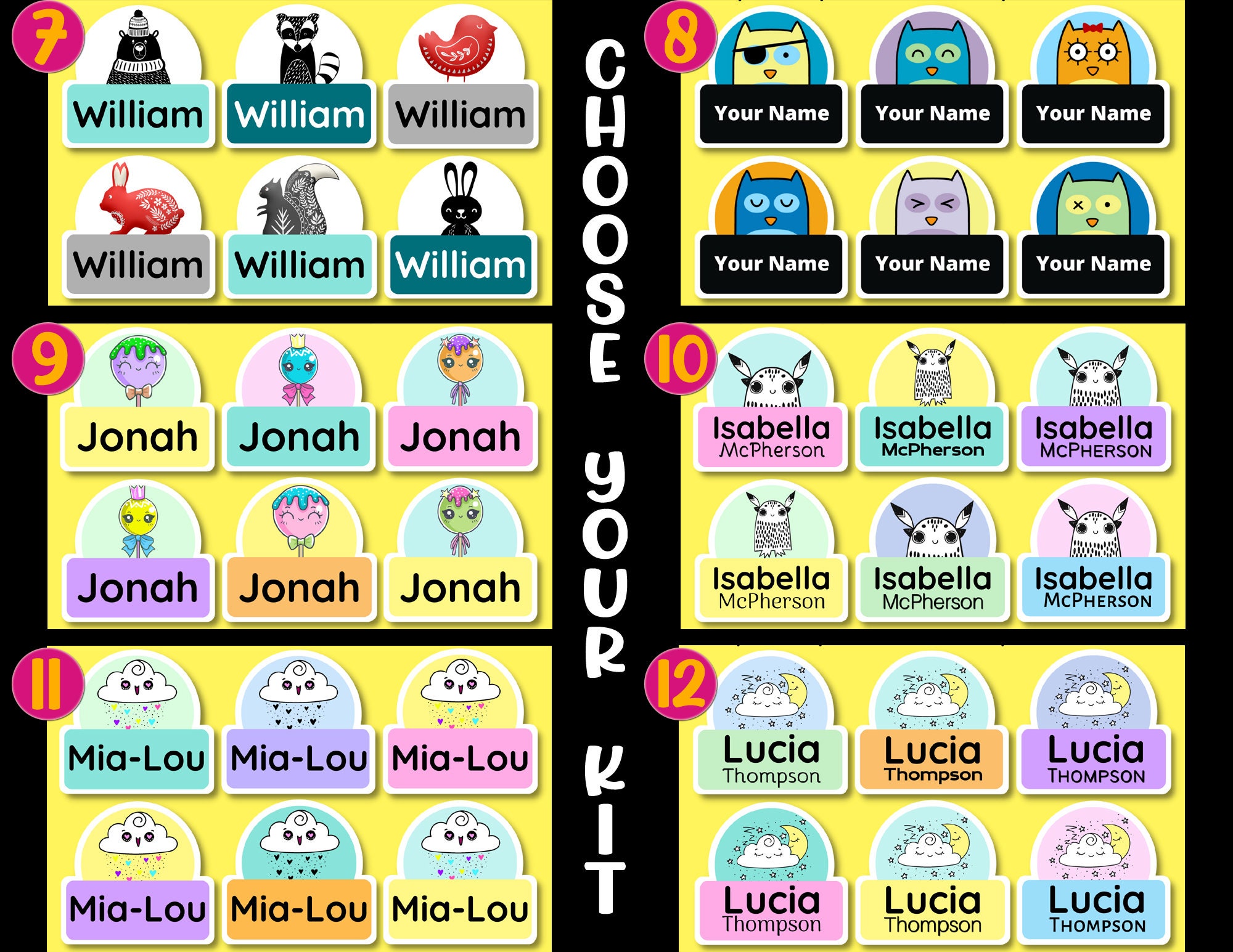 Iron on Clothing Labels Name Tags/ Laundry Safe High Quality Cotton ...