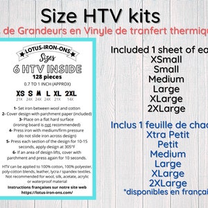 HTV Size Labels / Identify Your Products Size / Sizes Labels / Size ...