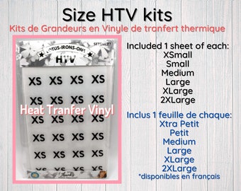 Htv Size Chart - Etsy