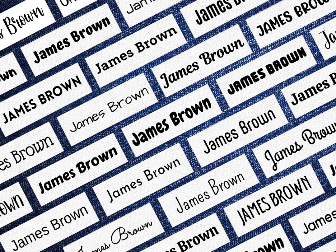 Iron on Labels Cotton Fabric Labels Clothing Kid Adult Elderly Name ...