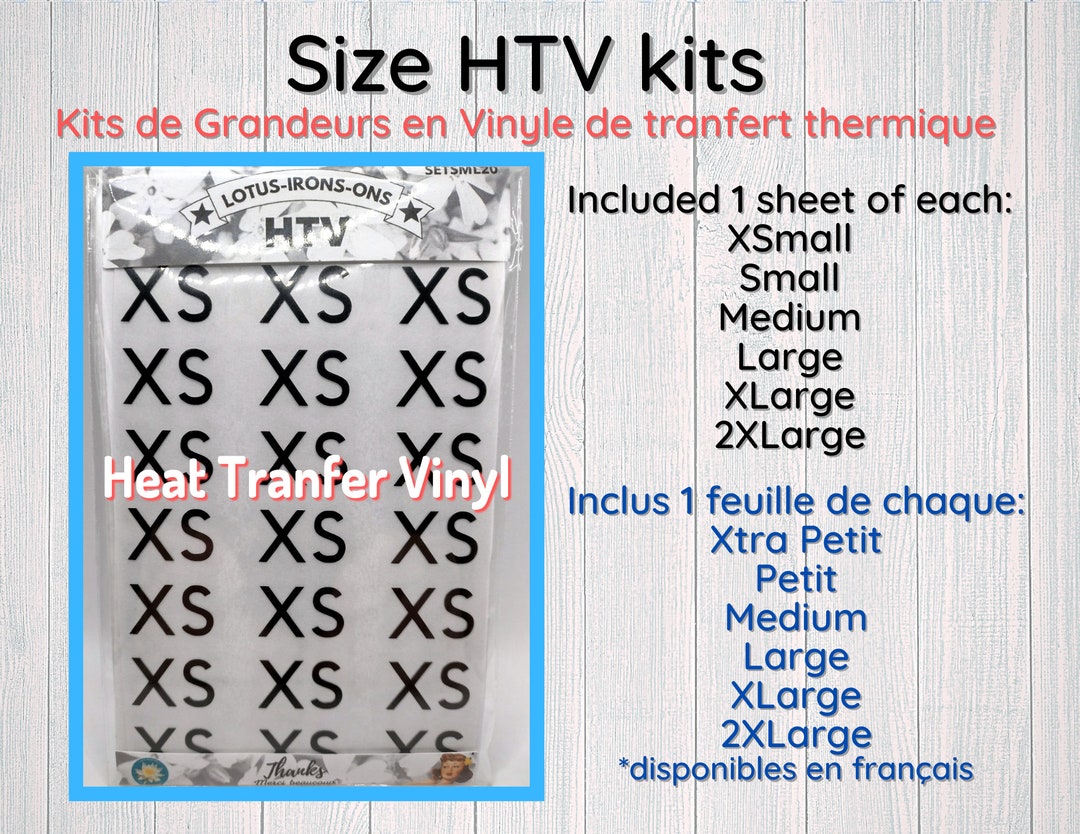 HTV Size Labels / Identify Your Products Size / Sizes Labels / Size ...