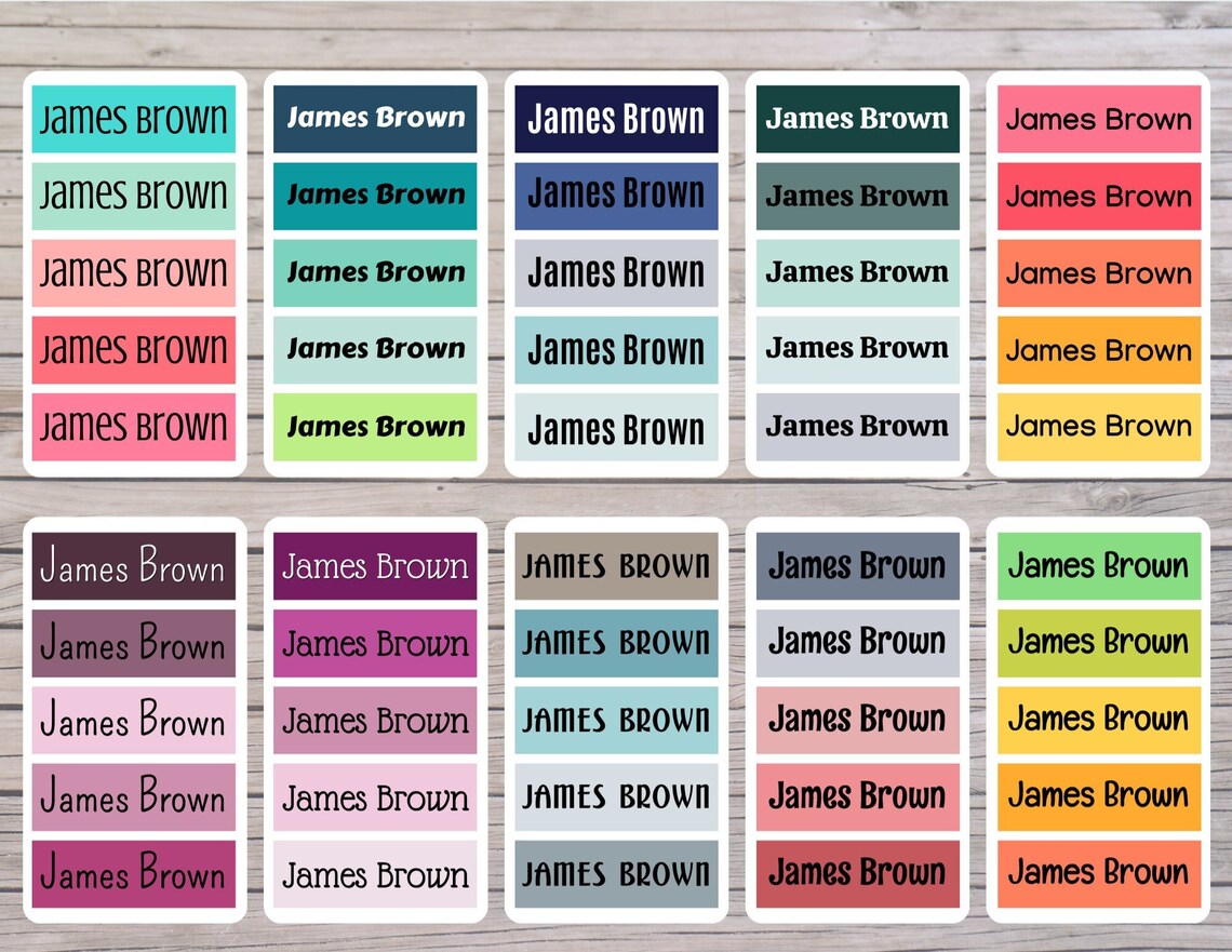 Iron on Labels Clothing Kids Name Tags Cotton Fabric Labels Kid Camp ...