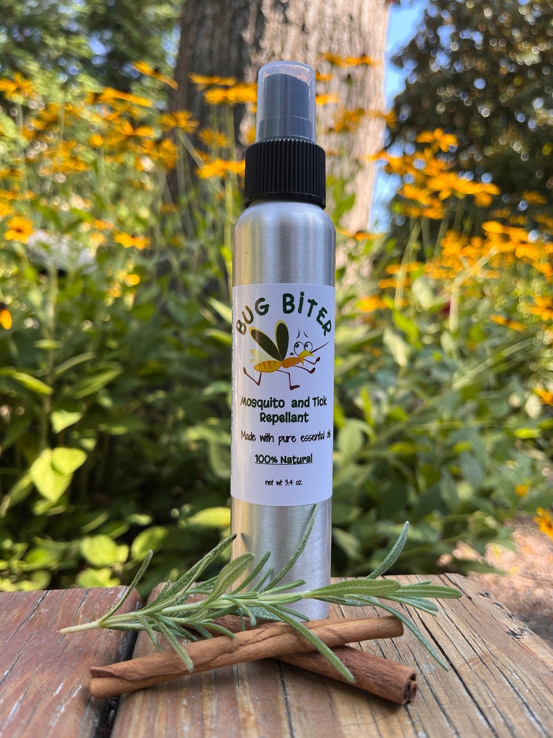 BUG BITER All-natural Tick and Mosquito Mist Spray, DEET Free, Pure ...