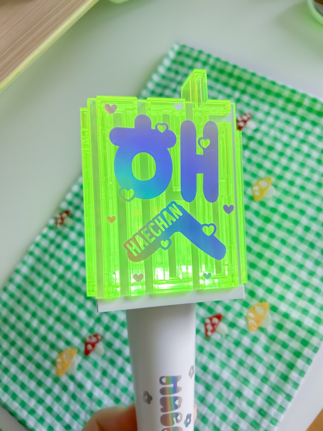 NCT LIGHTSTICK DECAL - Heart Ver. Light Stick Neobong Bias Name Sticker ...
