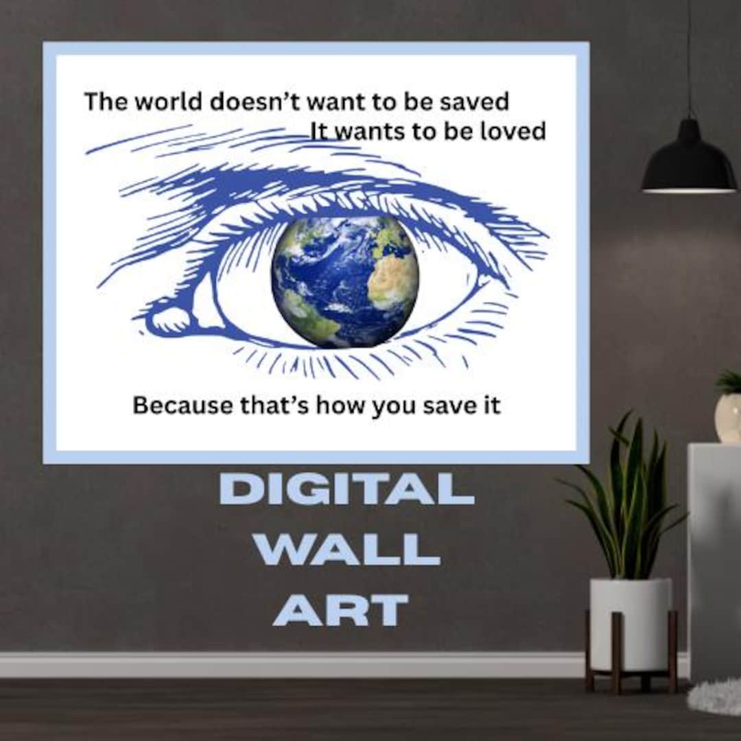 Save the World Poster Wall Art for Earth Day, Classroom or Office - Etsy