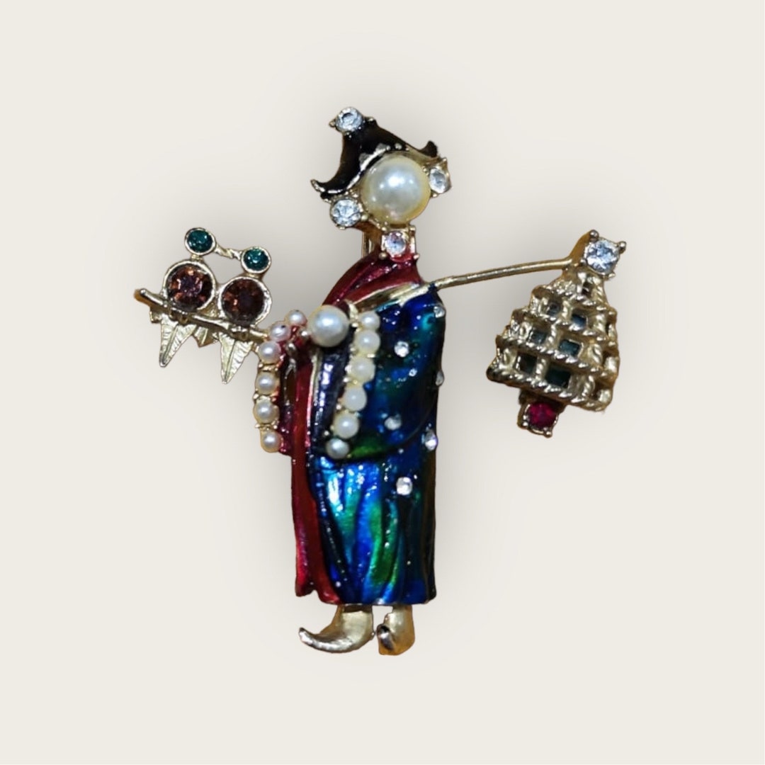ART Geisha Enamel Pin Brooch - Etsy