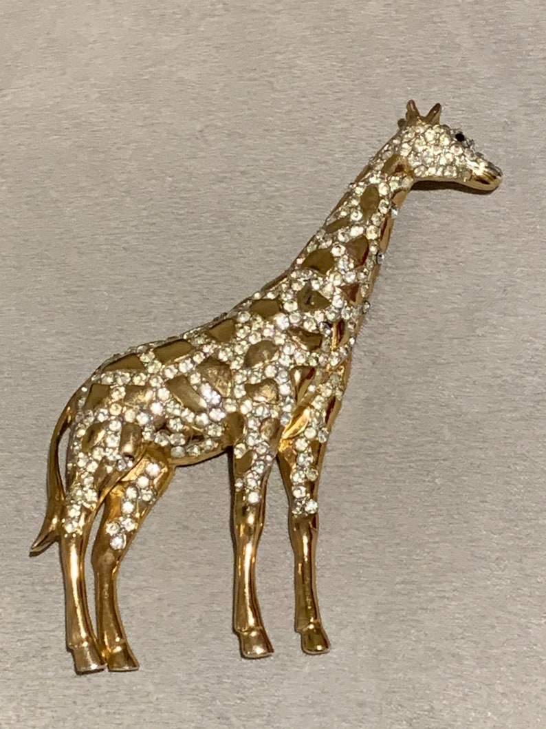 Coro Script First Mark Giant Gold Plated Giraffe Pin 1938 - Etsy